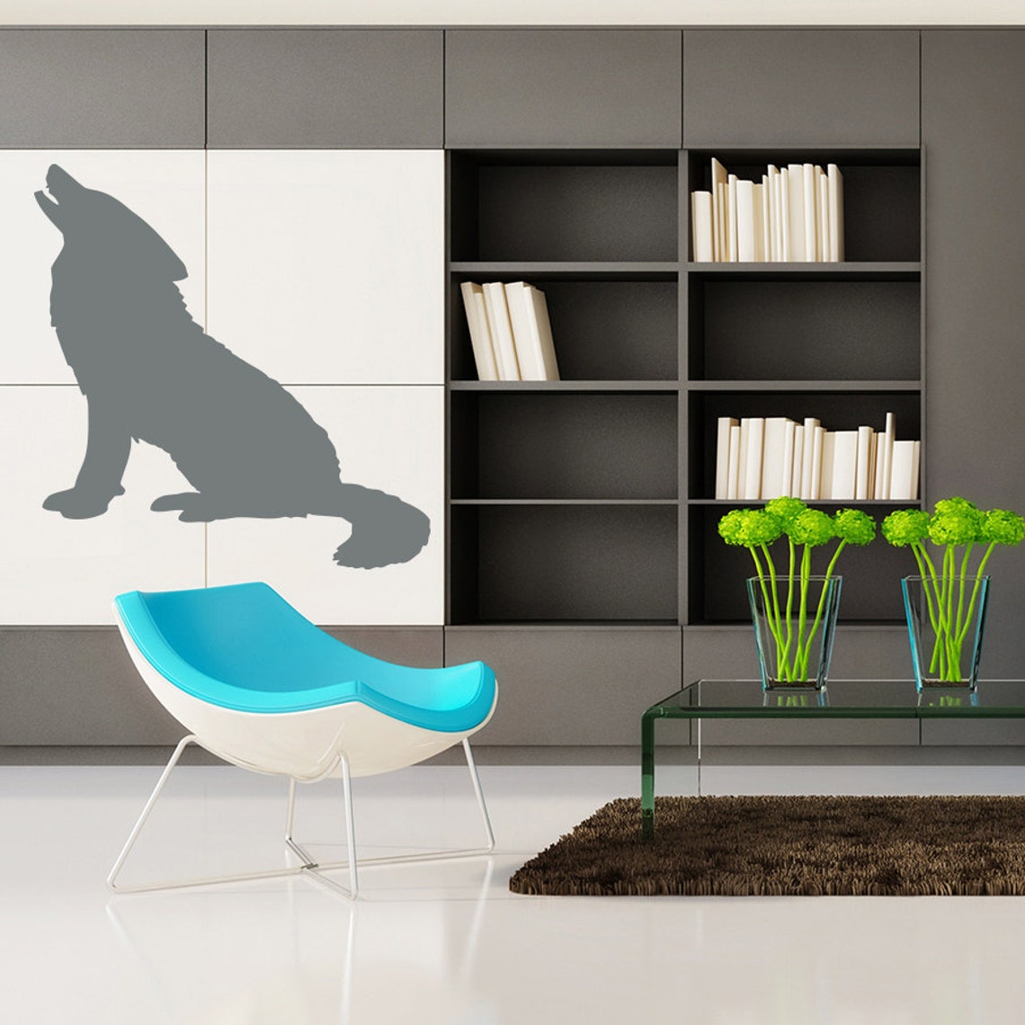 Wall Decal Wolf Dog Friend Pet Pets Animals Vinyl Sticker Home | Etsy