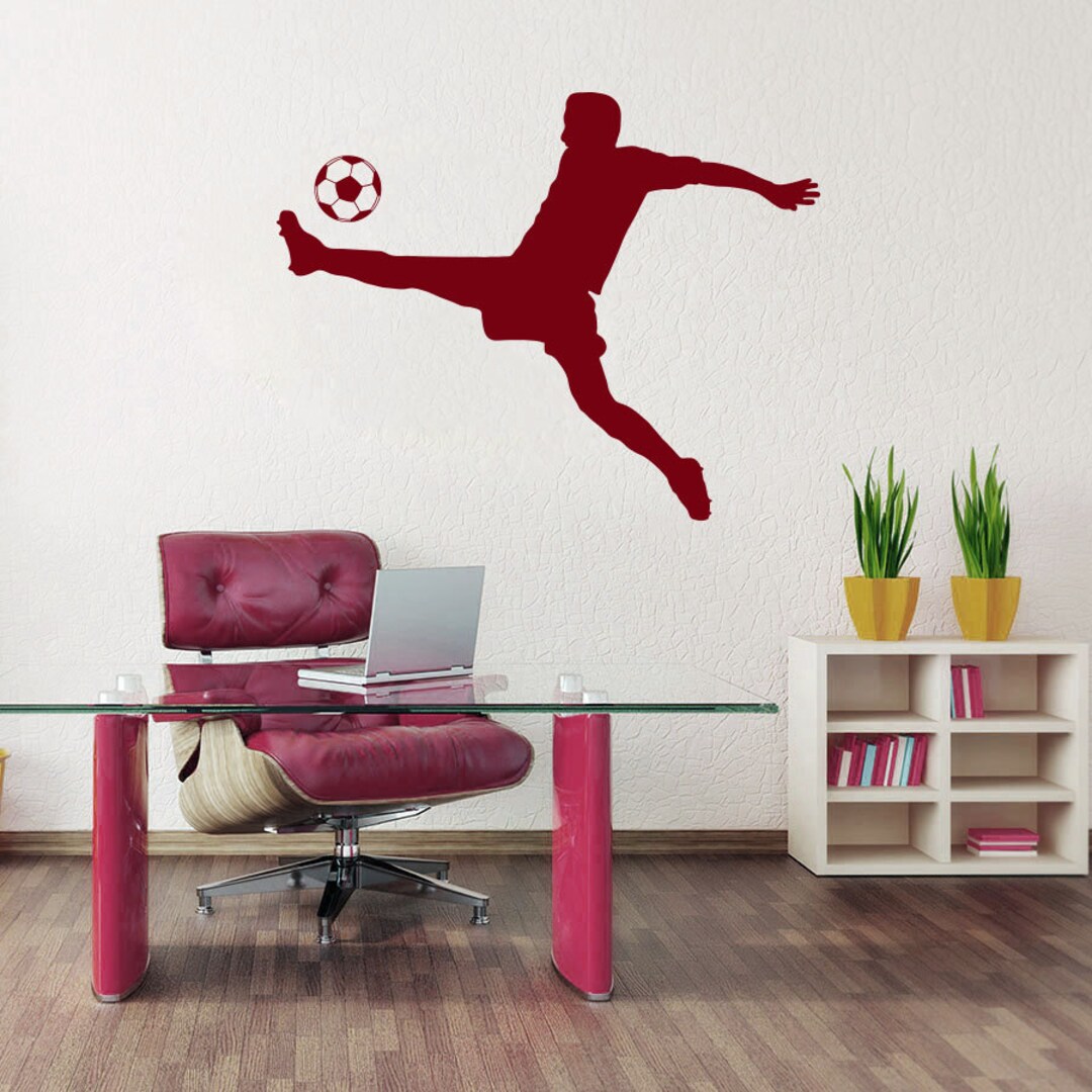 Wall Decal Vinyl Sticker Sport Game Team People Training Football ...