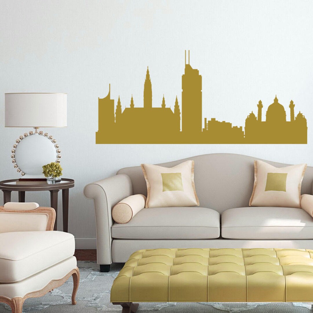 Wall Decal Silhouette Vein City Landscape Attraction Austria ...