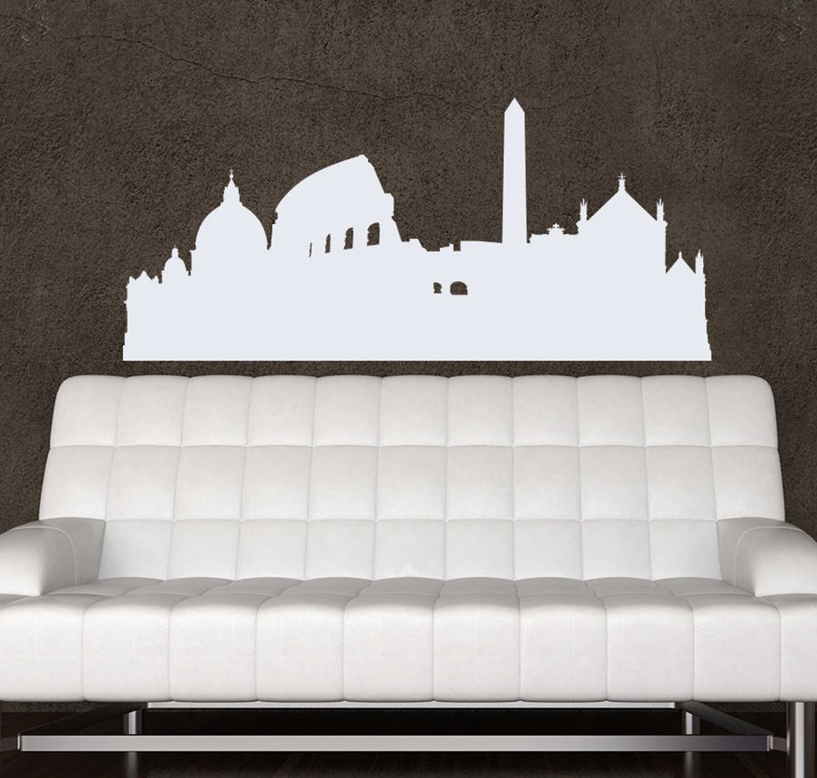 Wall Decal Silhouette Rome City Landscape Attraction Italy | Etsy
