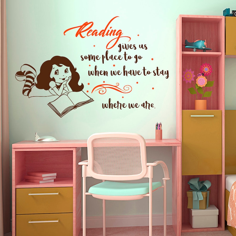 Wall Decal Vinyl Sticker Quote Reading Gives Us Some Place | Etsy