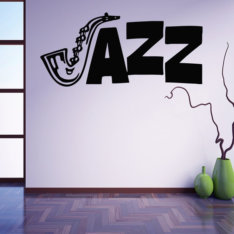 Wall Decal Jazz Sign Saxophone Music Studio Design Jazz Clubs | Etsy
