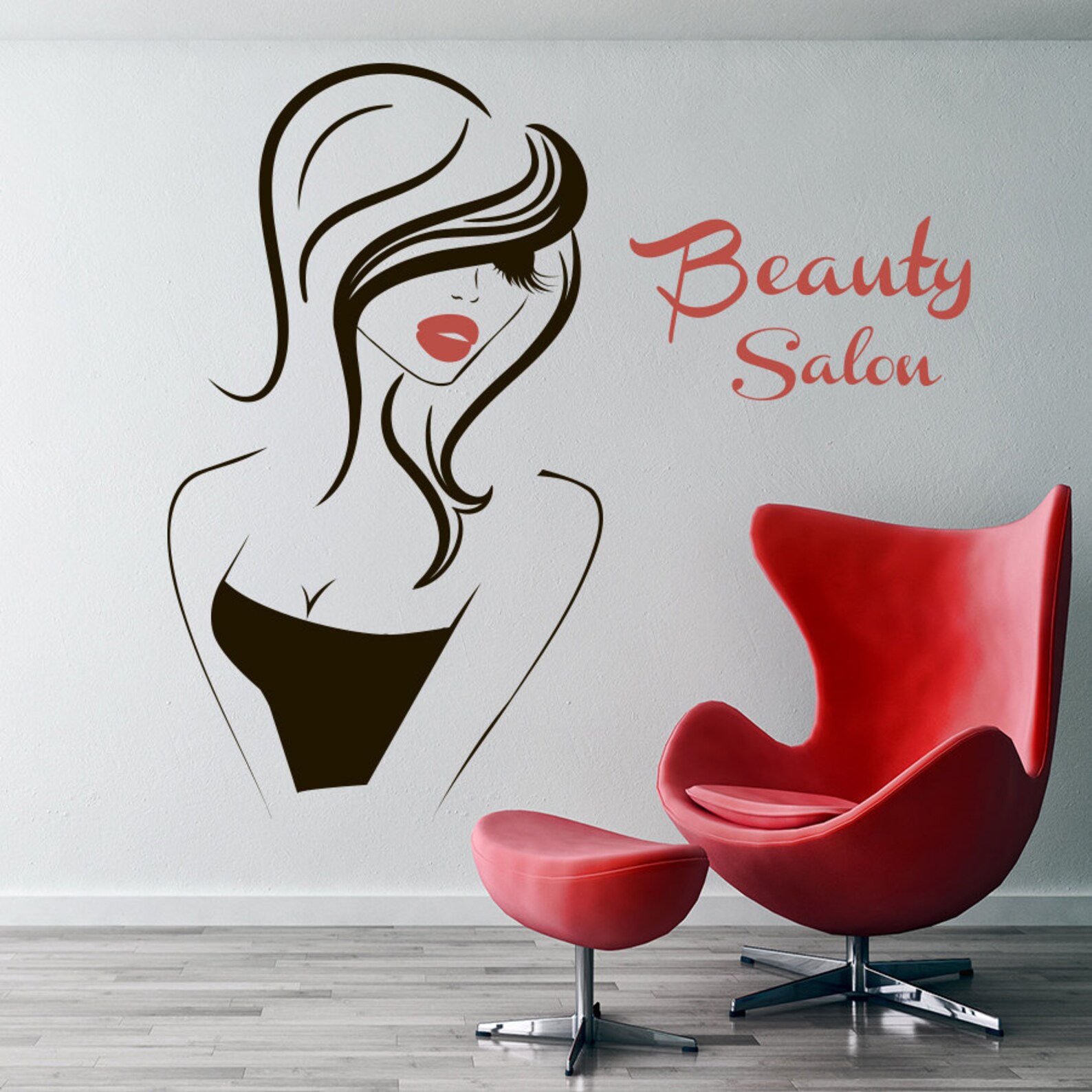 Wall Decal Beauty Salon Vinyl Decal Interior Decor Sticker | Etsy