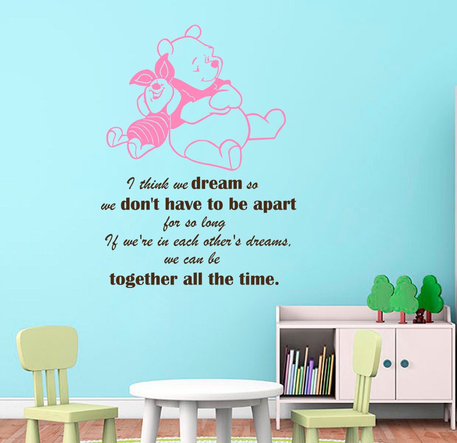 Wall Decal Quote I Think We Dream We Can Be Together All the - Etsy