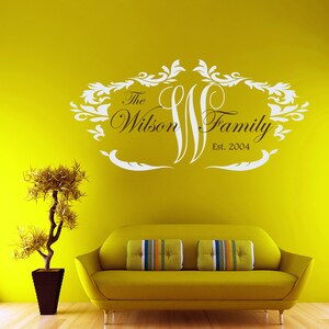 Wall Family Decal Vinyl Sticker Personalized Family Name Custom Sign ...