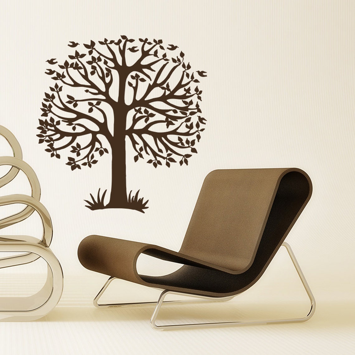 Wall Decals Tree Nature Flora Trees Forest Plants Birds Vinyl - Etsy