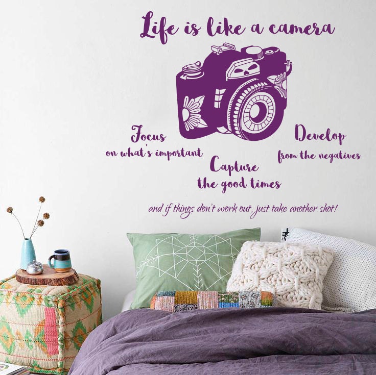 Wall Decal Vinyl Life like Camera Focus Develop Negatives | Etsy