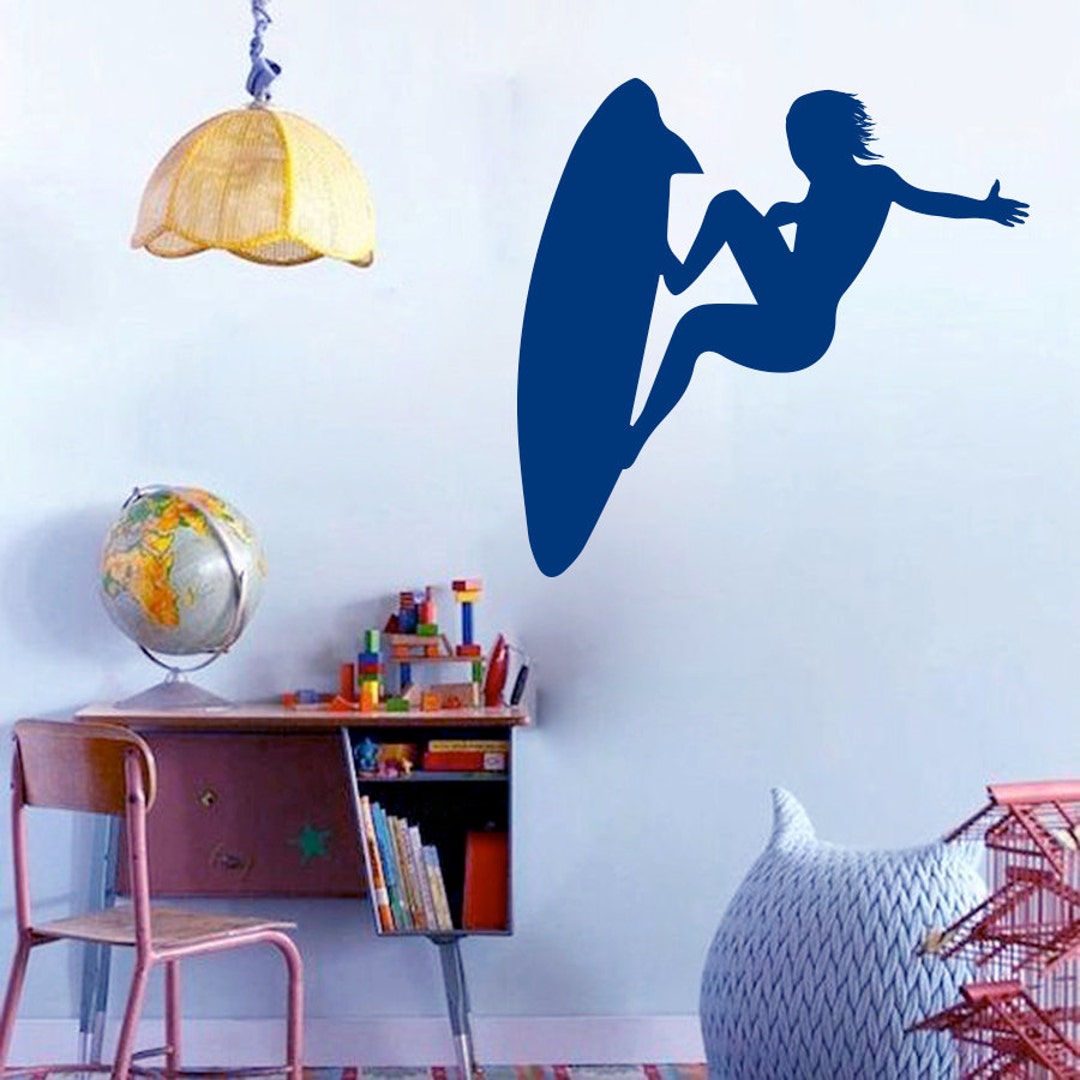 Wall Decal Vinyl Sticker Sport Team People Surfboarder Surfing Surfer ...