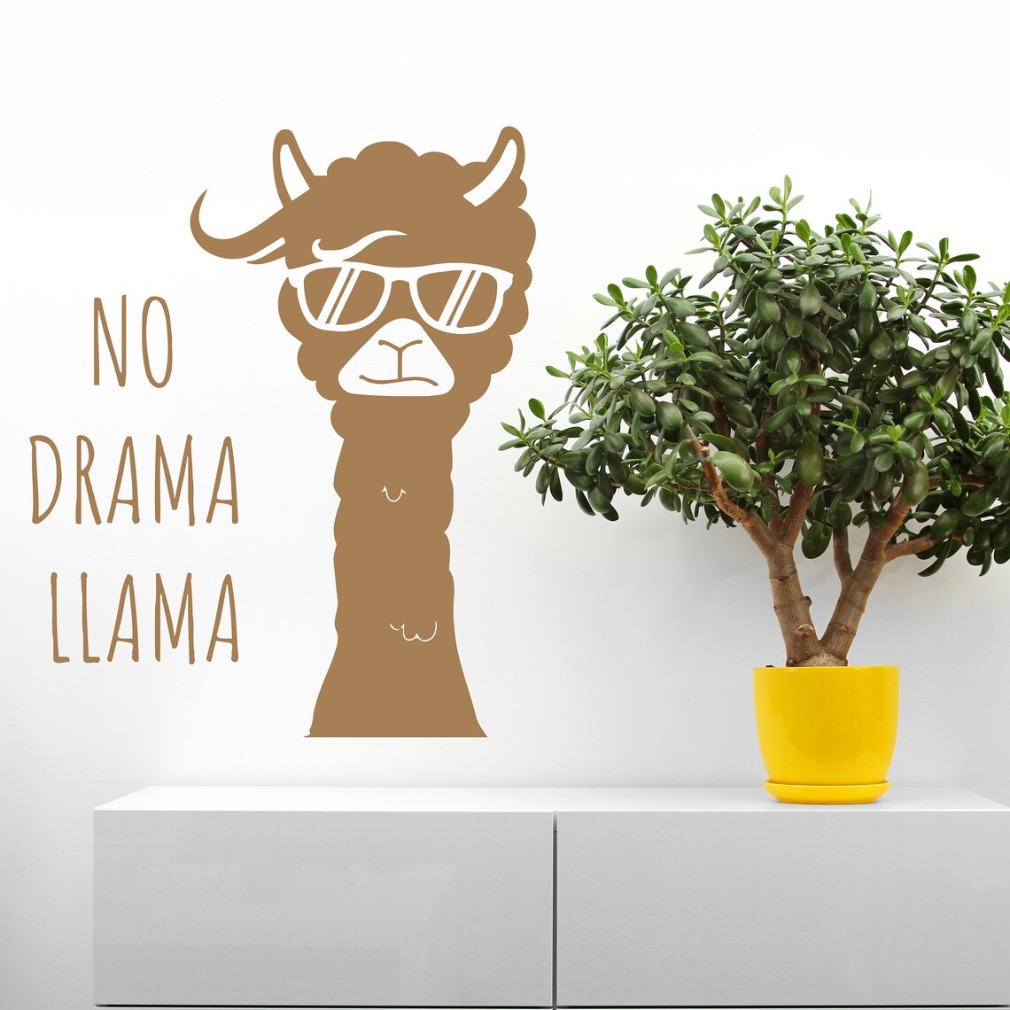 Wall Decal No Drama Lama Quote Funny Cool Relax Sunglasses - Etsy