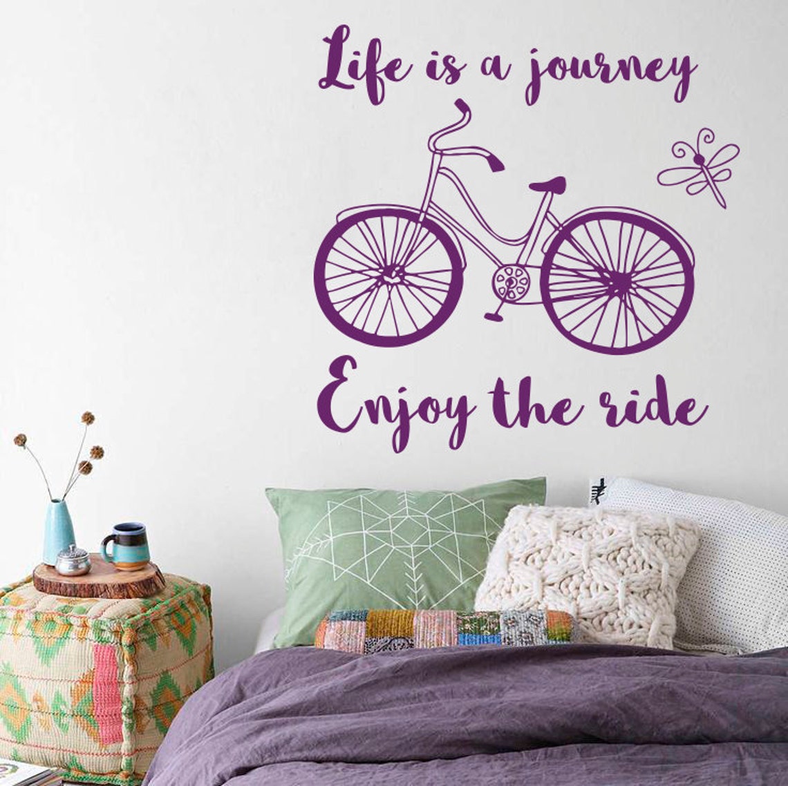 Wall Decals Life is A Journey Enjoy the Ride Inspiration Quote - Etsy
