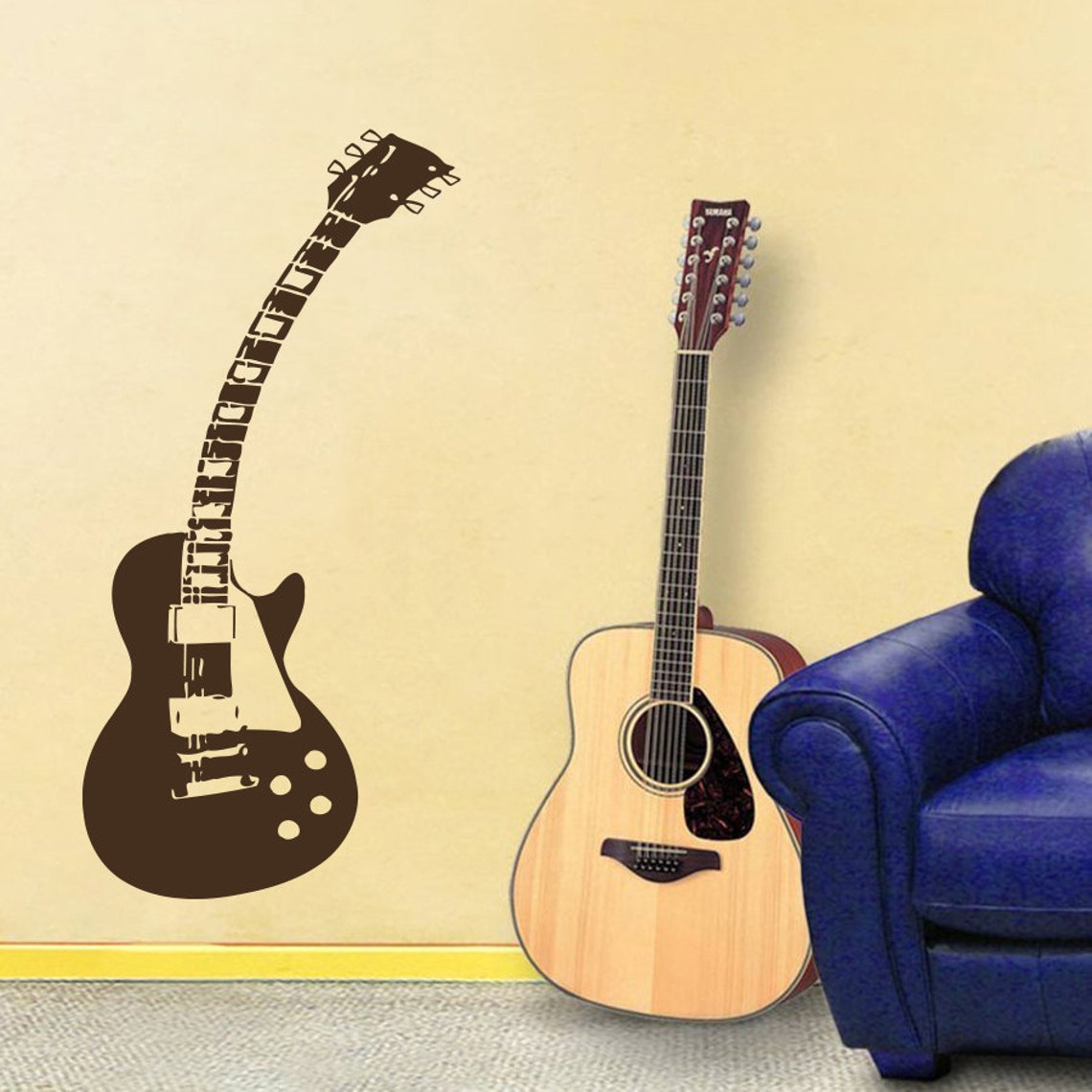 Wall Decal Stringed Musical Instruments Guitar Art Pop Music - Etsy
