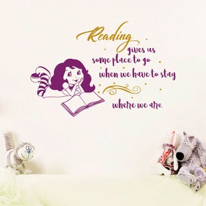 Wall Decal Vinyl Sticker Quote Reading Gives Us Some Place Motivation ...