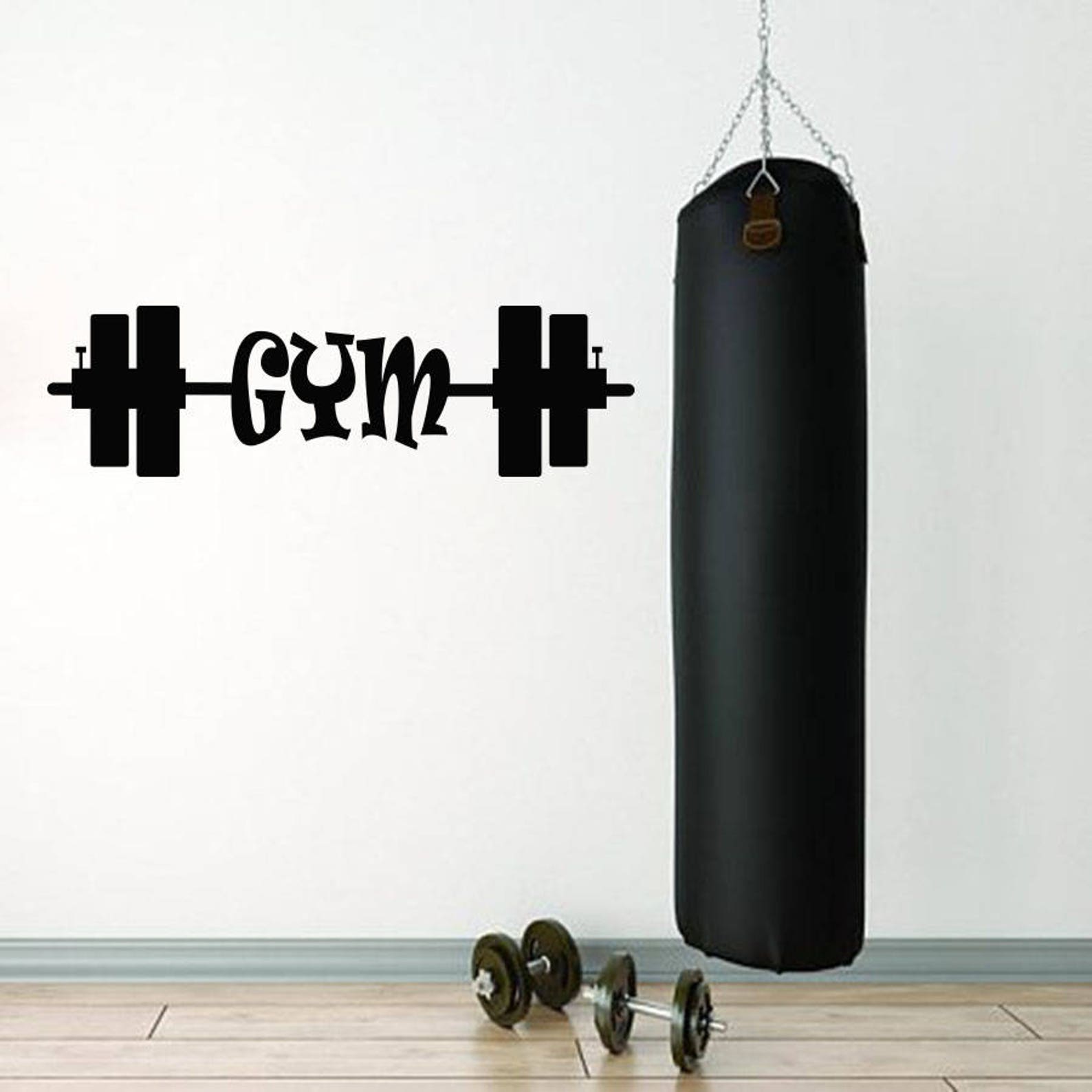 Wall Decal Vinyl Sticker Sport Fitness Training Barbell Weight - Etsy