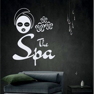 Wall Decal the Spa Sign Facials Mask Mudpack Rejuvenation Beauty Salon ...