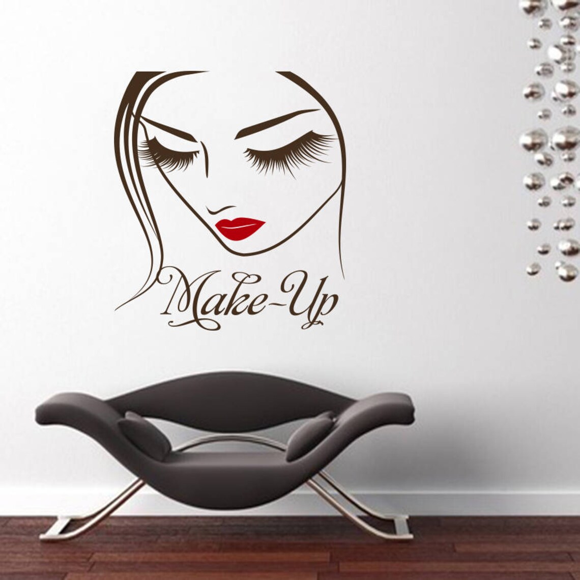 Wall Decal Make-up Artist Sign Makeup Design Beauty Salon - Etsy