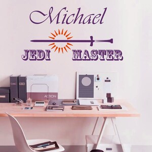 Wall Decals Jedi Master Yoda Quote Star Wars Custom Personalized Boy ...
