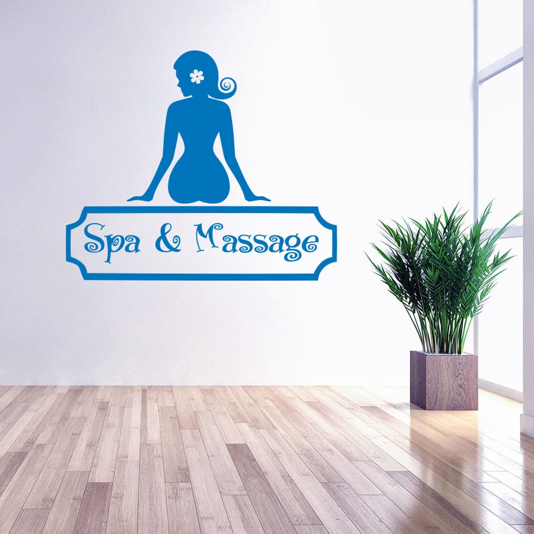 Wall Decal Spa Massage Sign Facials Rejuvenation Beauty Salon Full Body ...