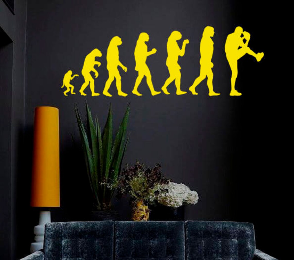 Wall Decal Human Evolution Anatomy Man Cave Evolve Exrtreme - Etsy
