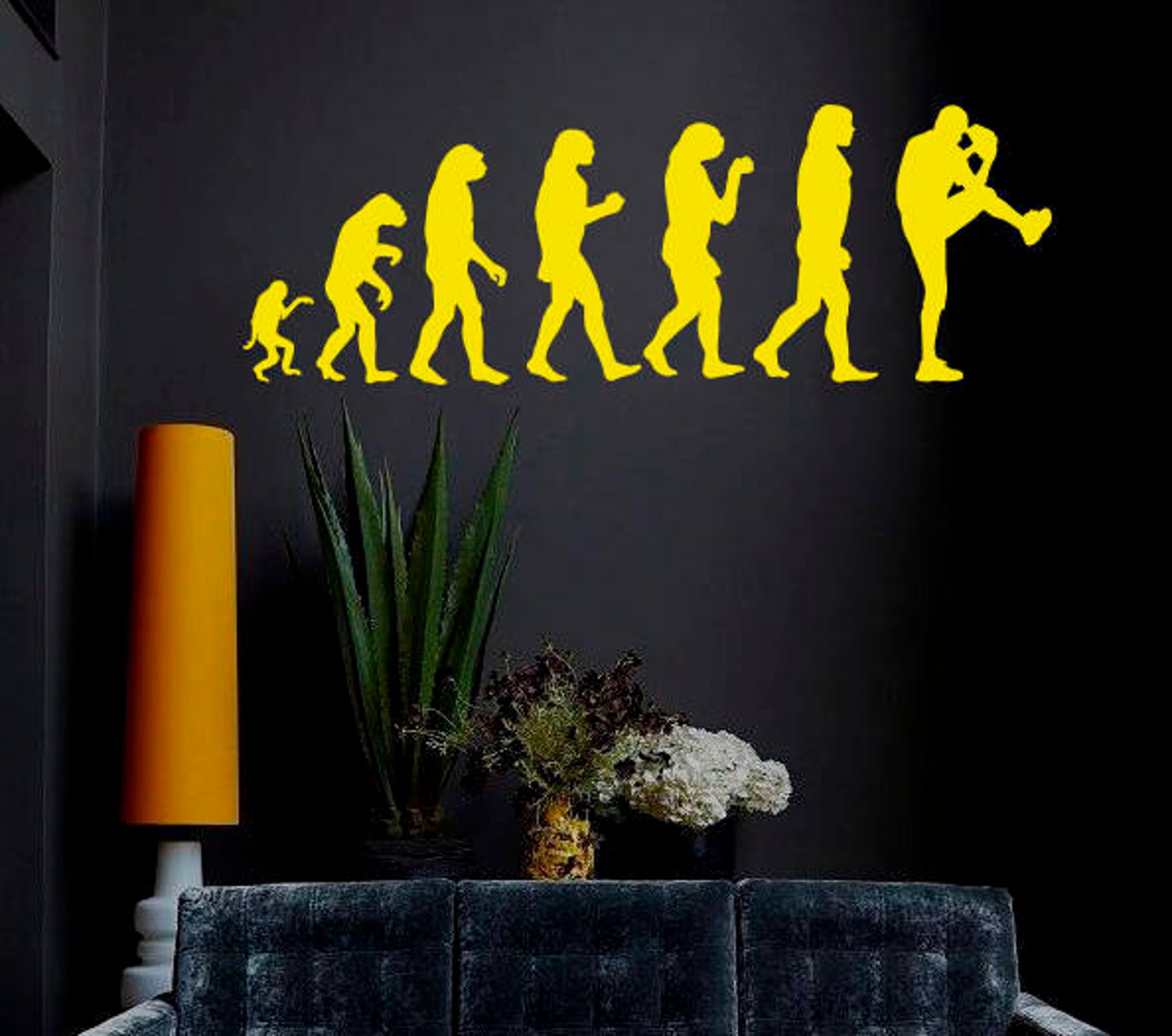 Wall Decal Human Evolution Anatomy Man Cave Evolve Exrtreme - Etsy