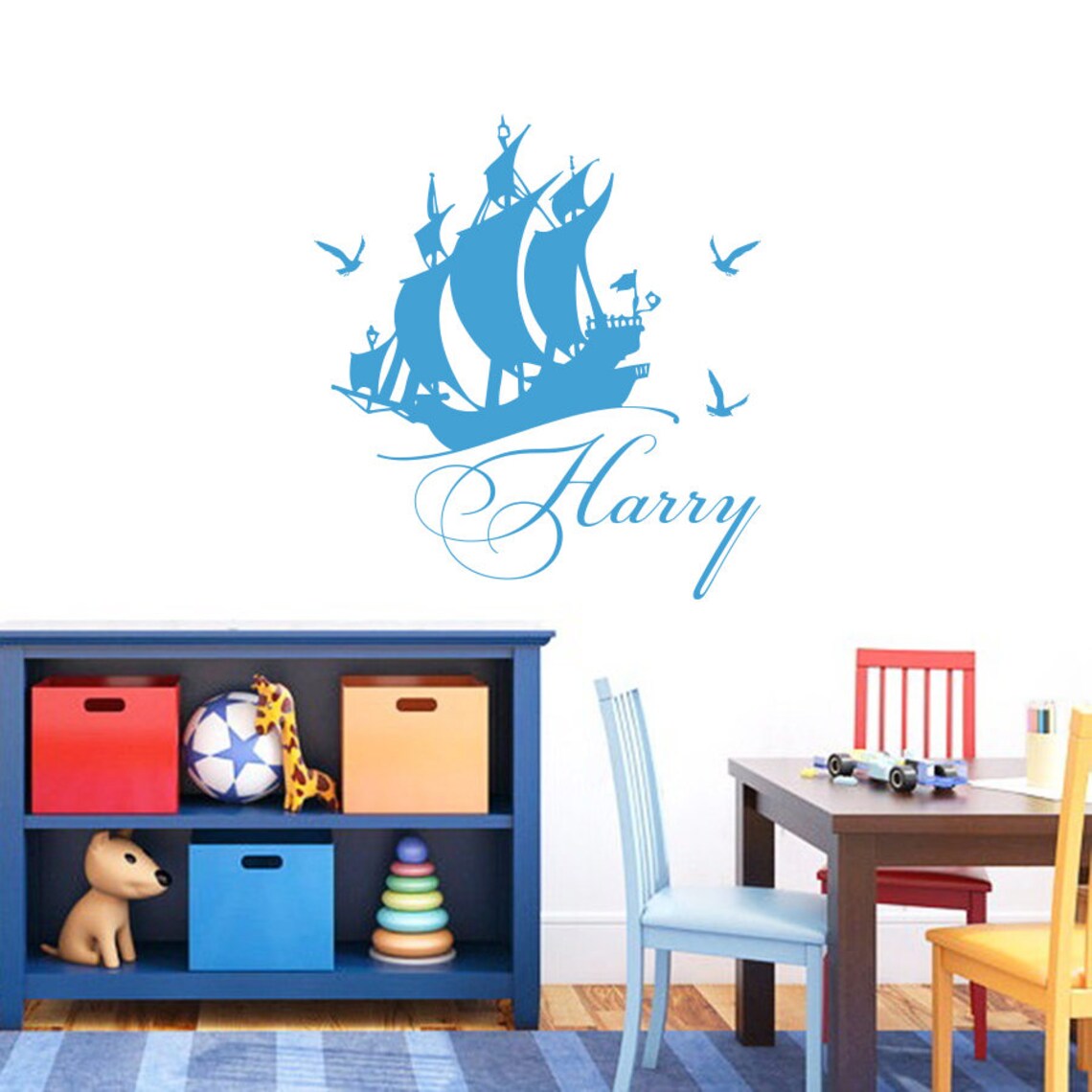 Wall Decal Sea Theme Marine Logo Sailing Ship Sail Custom | Etsy