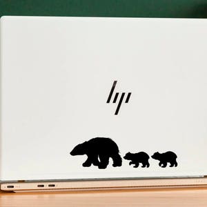 Laptop Vinyl Decal Sticker Wild Animals Nature Bears Bear Cub Computer ...