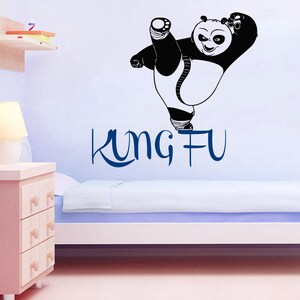 Wall Decal Panda Kung Fu Karate Chinese Martial Arts Animal Vinyl ...
