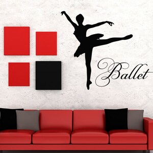 Wall Decal Vinyl Sticker Ballet Quote Art Dancer Dancing Ballerina ...