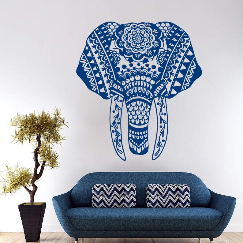 Wall Decal Elephant Mandala Meditation Buddha Eastern Zen - Etsy