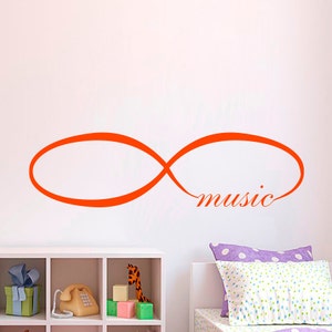 Wall Decal Quote Music Infinity Infinitude Symbol Sights Lettering Loop ...