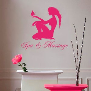 Wall Decal Spa Massage Sign Facials Rejuvenation Beauty Salon Full Body ...