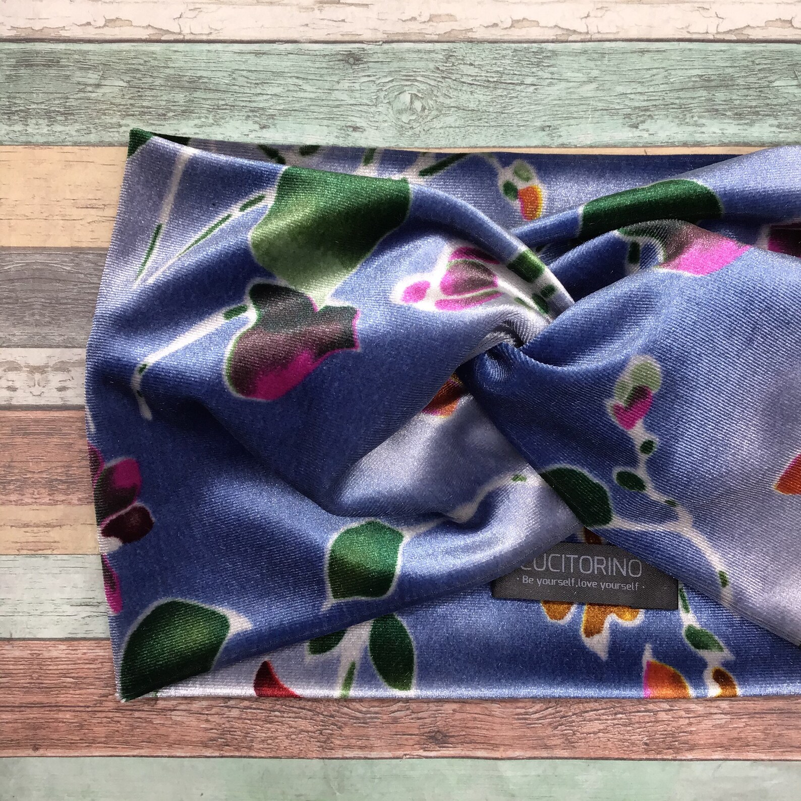 Velvet Hair Band, Velvet Semi Turban, Closed Band, Blu Band ...