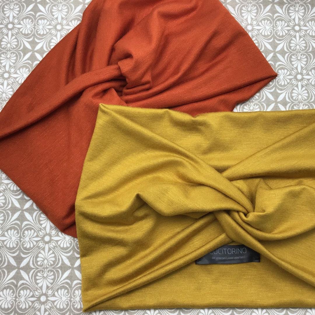 Mustard Headband, Rust Headbands, Natural Fabrics Headband, Cotton ...