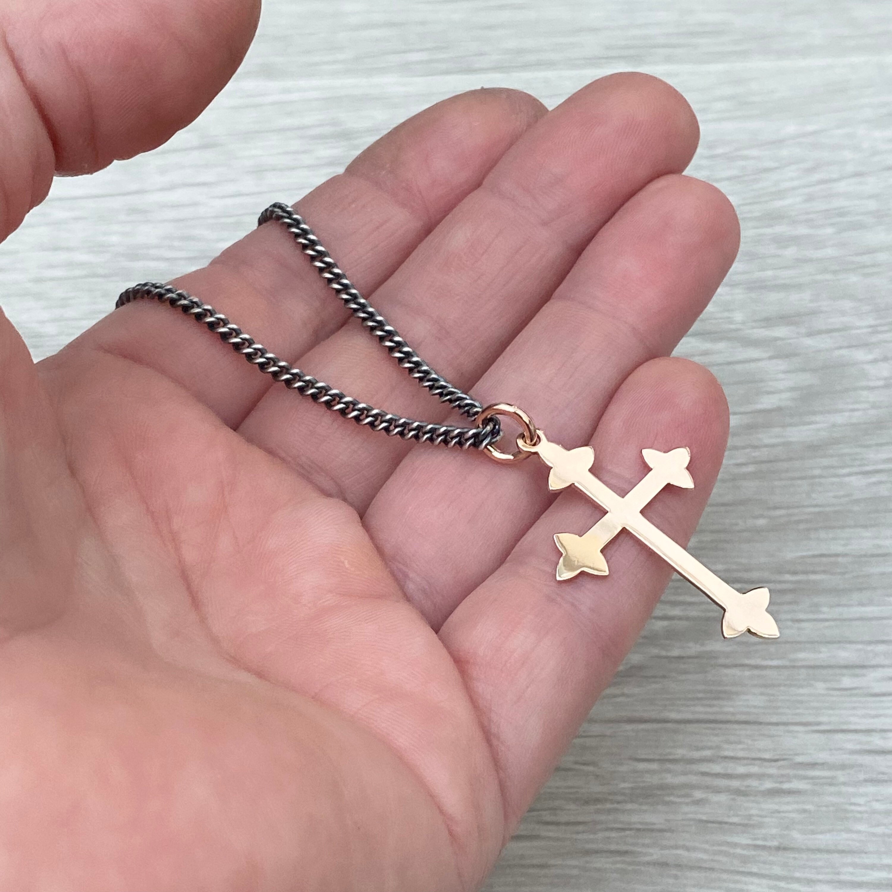 Vintage 9ct Rose Gold Forked Cross Pendant 9k Rose Gold - Etsy Australia