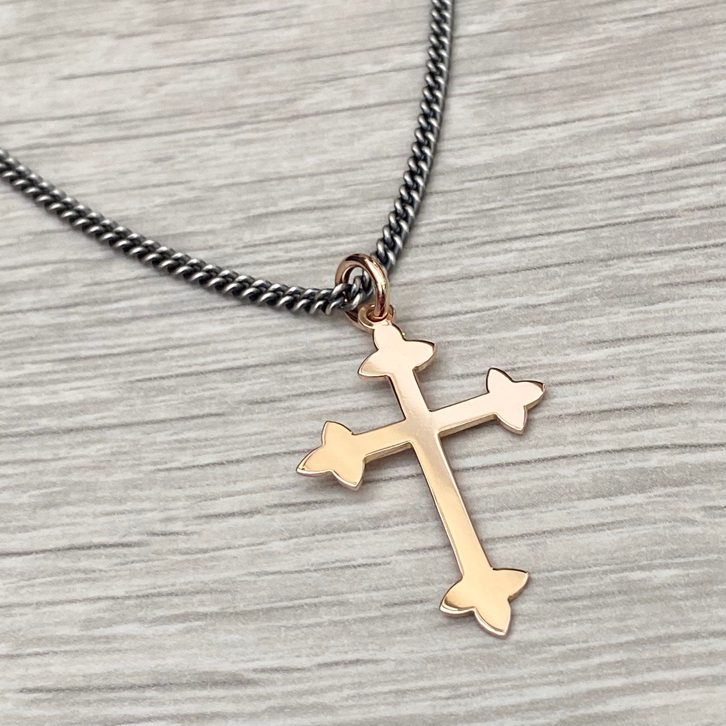 Vintage 9ct Rose Gold Forked Cross Pendant 9k Rose Gold - Etsy Australia