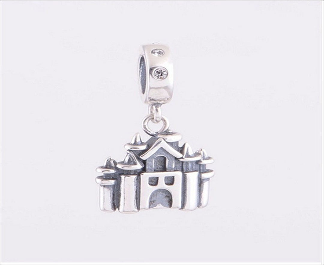 New 925 Sterling Silver Disney Castle Charm for European Bracelets - Etsy
