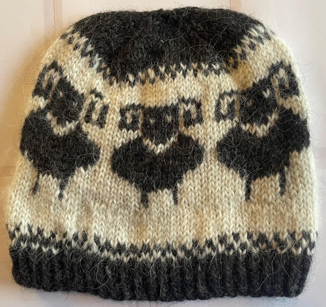 Knit Winter Hat , Type “ RAMS # 10 ”. Made From 100% Icelandic Wool ...