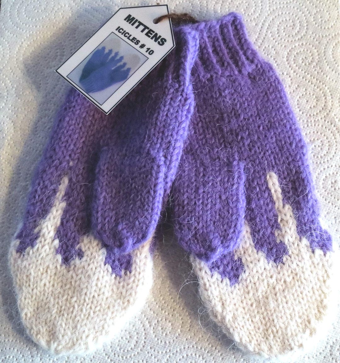 Icelandic WOOL MITTENS for Women, Type: ICICLES # 10. Hand Knitted by ...