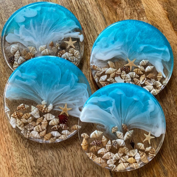 Seashell Coasters - Etsy