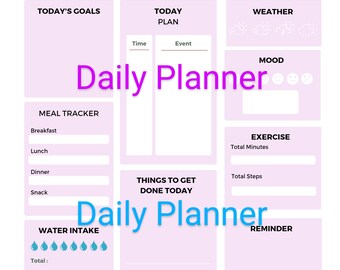 Daily Digital Planner Instant Download Printable Planner - Etsy
