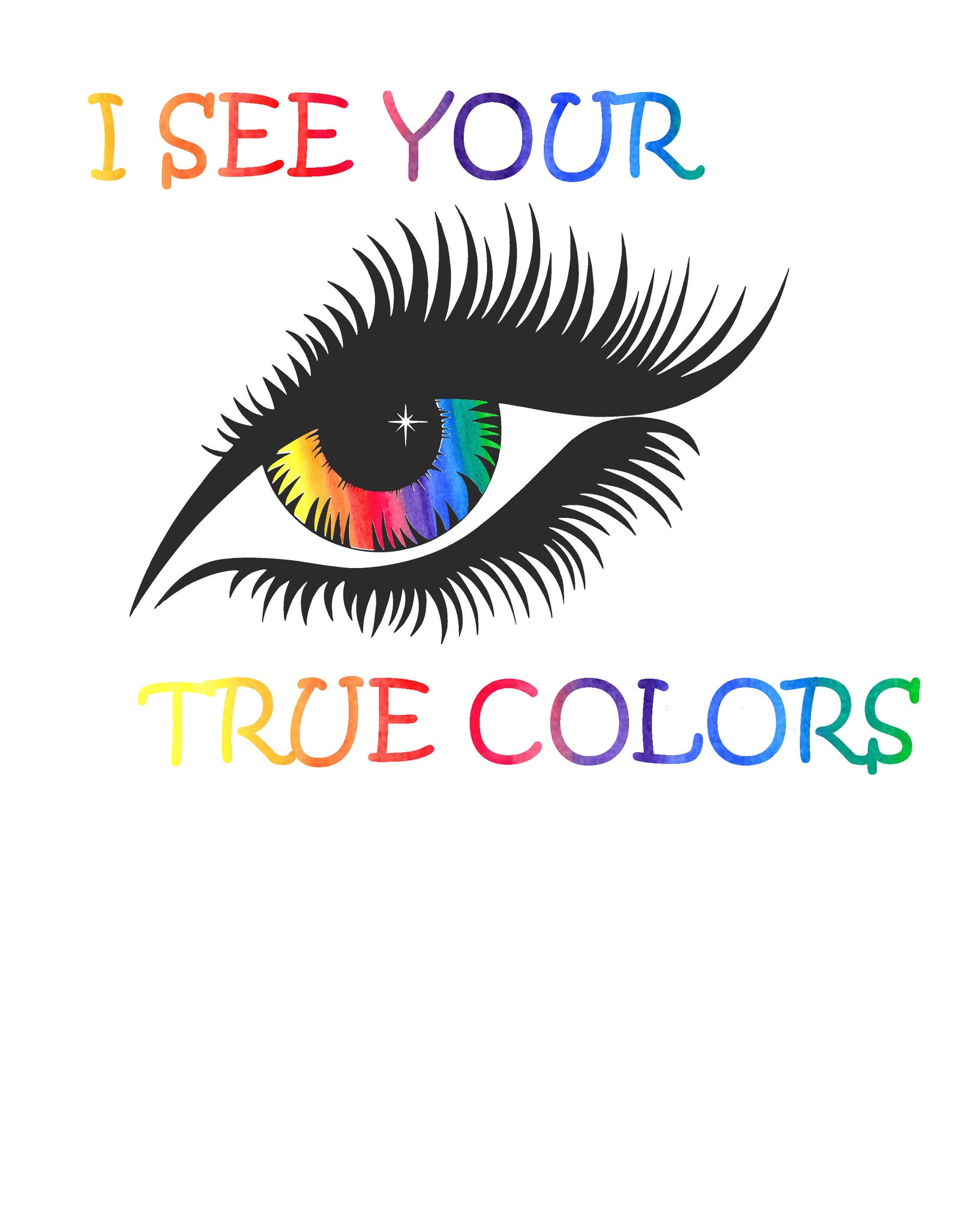 I See Your True Colors Svg - Etsy