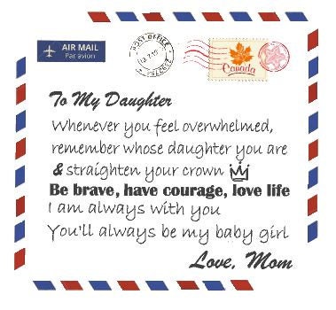 To My Daughter Letter SVG Digital Download, Waterside Image - Etsy