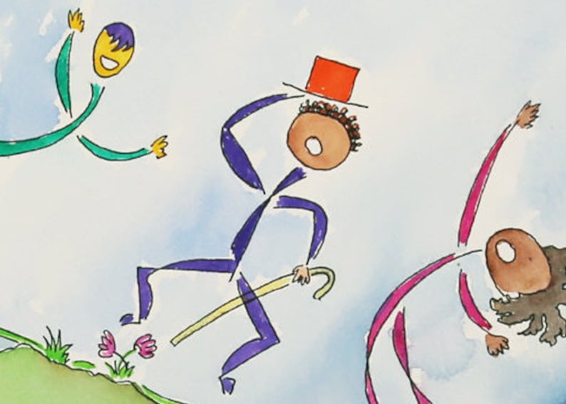 Gift for Child, Children Dancing Around the Earth, Children's Room ...