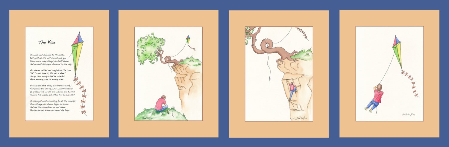 Kite Dream, Kid's Room Art, Children's Decor, Nursery Art, Nursery ...