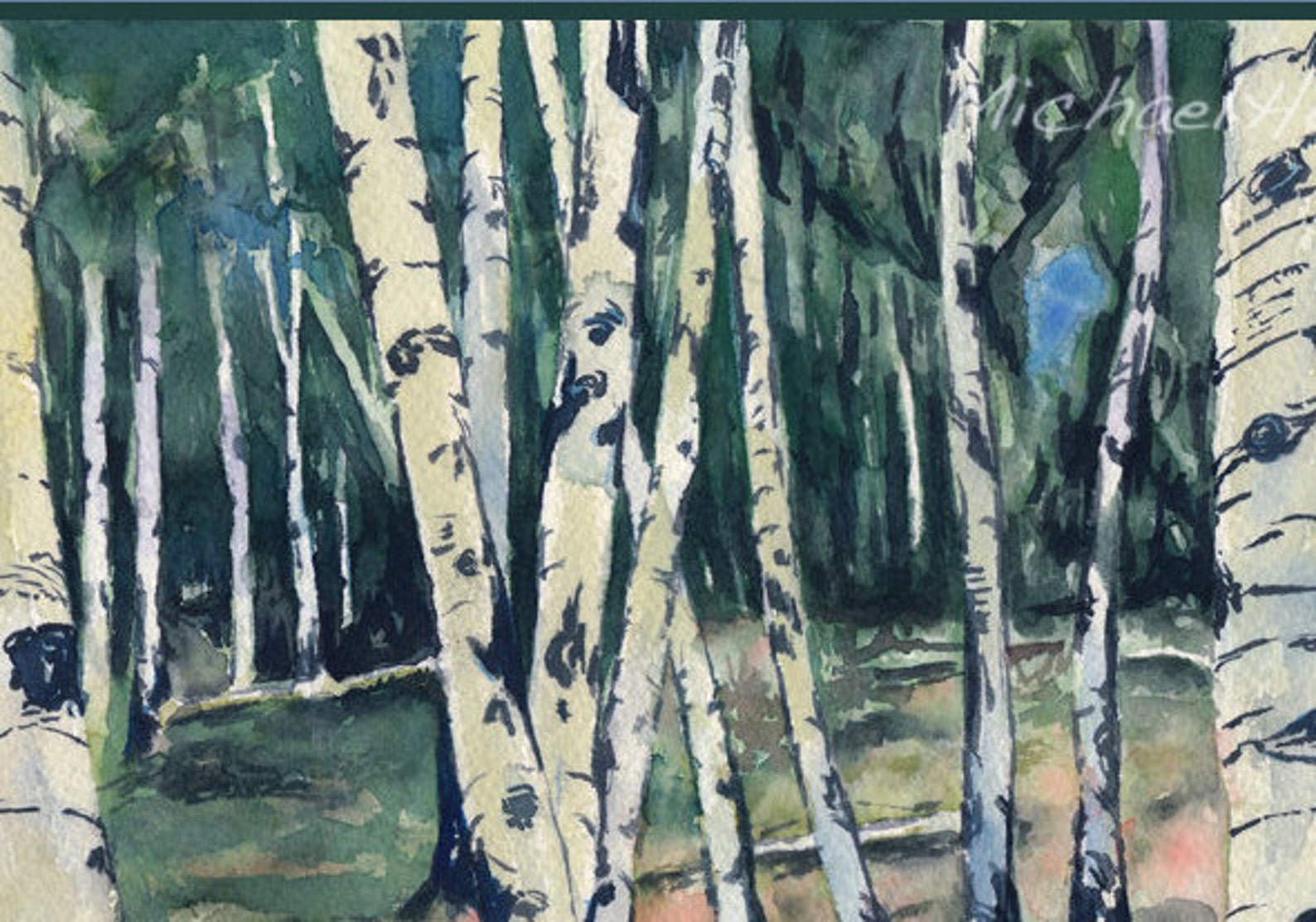 Aspen Trees, Watercolor Giclee Print, Landscape, Colorado Art ...