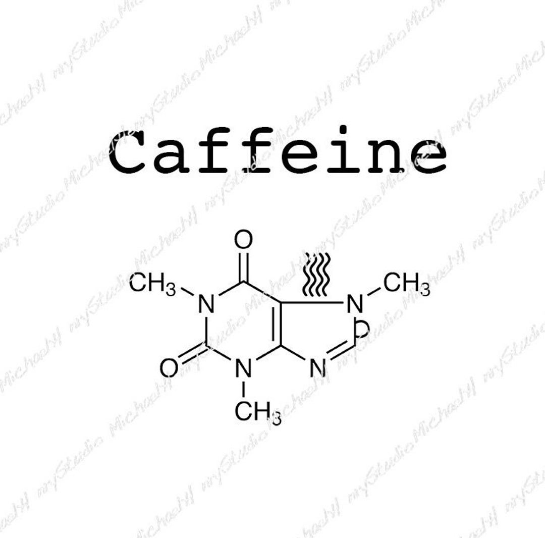 Caffeine Molecule, Fun Design, T-shirt, Gift, Sticker, Sublimation, Png ...