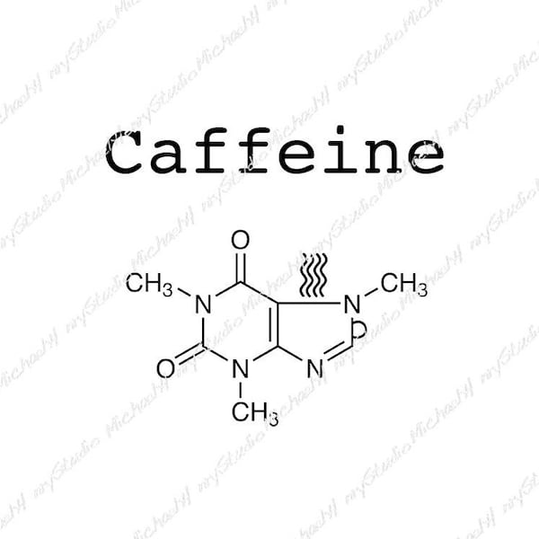 Caffeine Molecule - Etsy