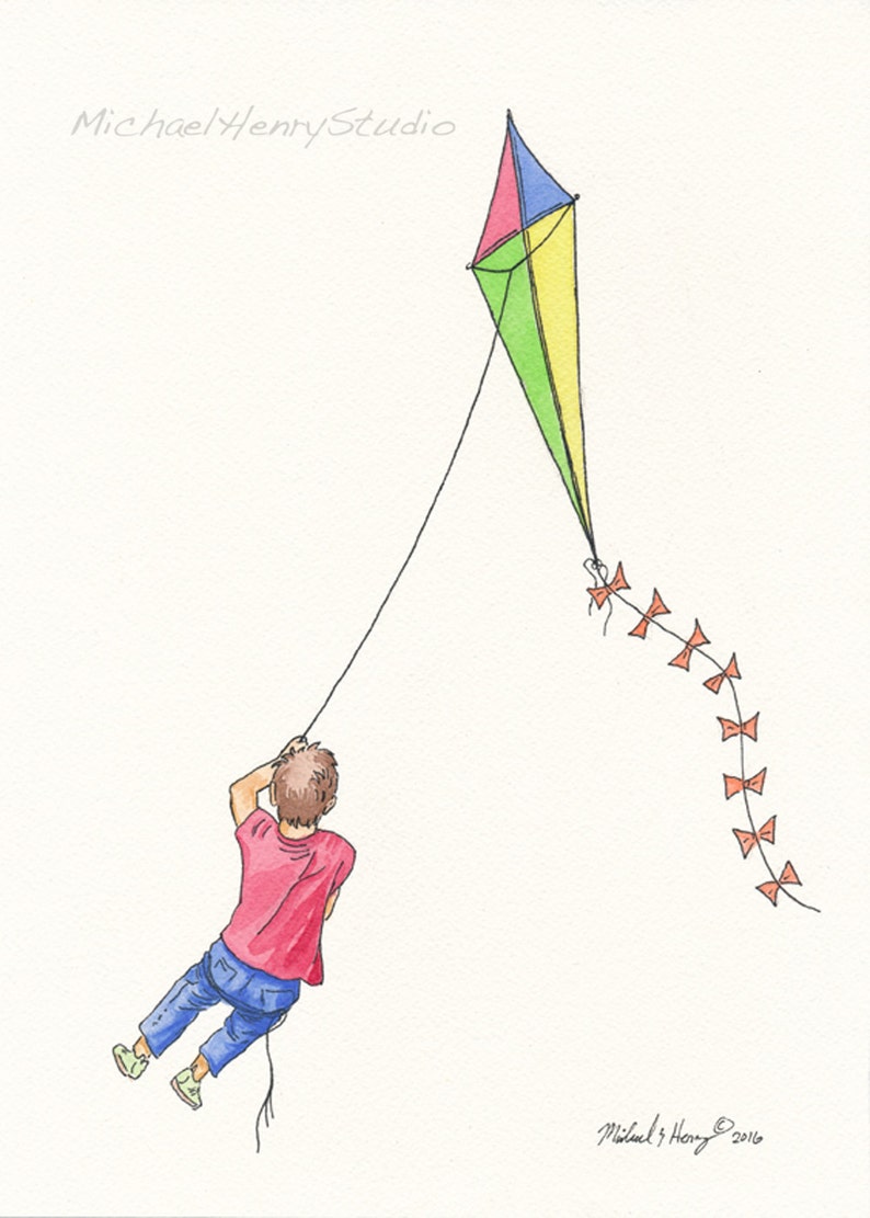 Kite Dream, Kid's Room Art, Children's Decor, Nursery Art, Nursery ...