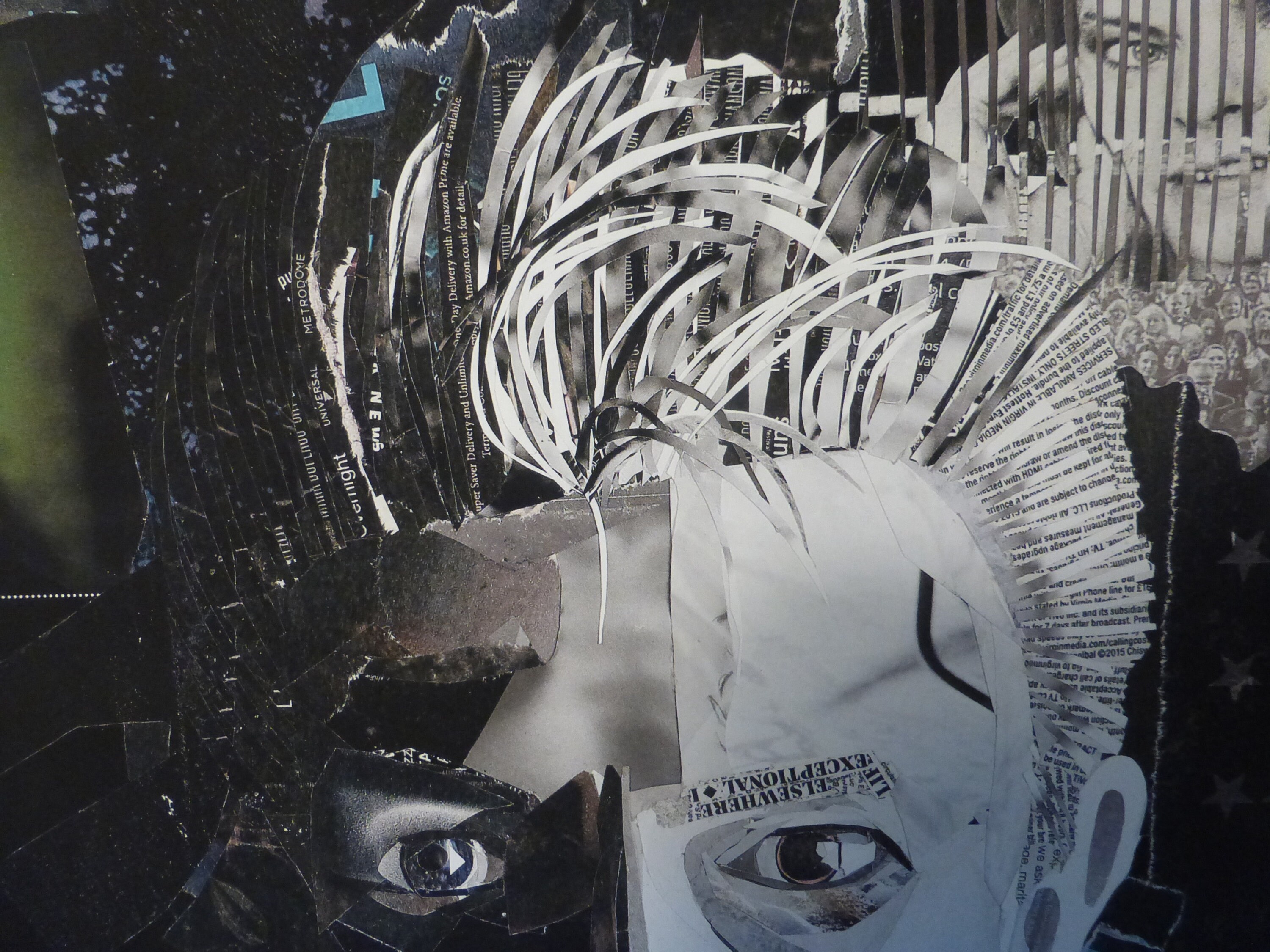 David Bowie Paper Collage Portrait. Limited Edition Giclee Print 30 X ...