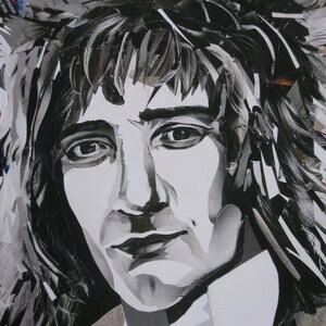 Rod Stewart Paper Collage Portrait. Limited Edition Giclee - Etsy