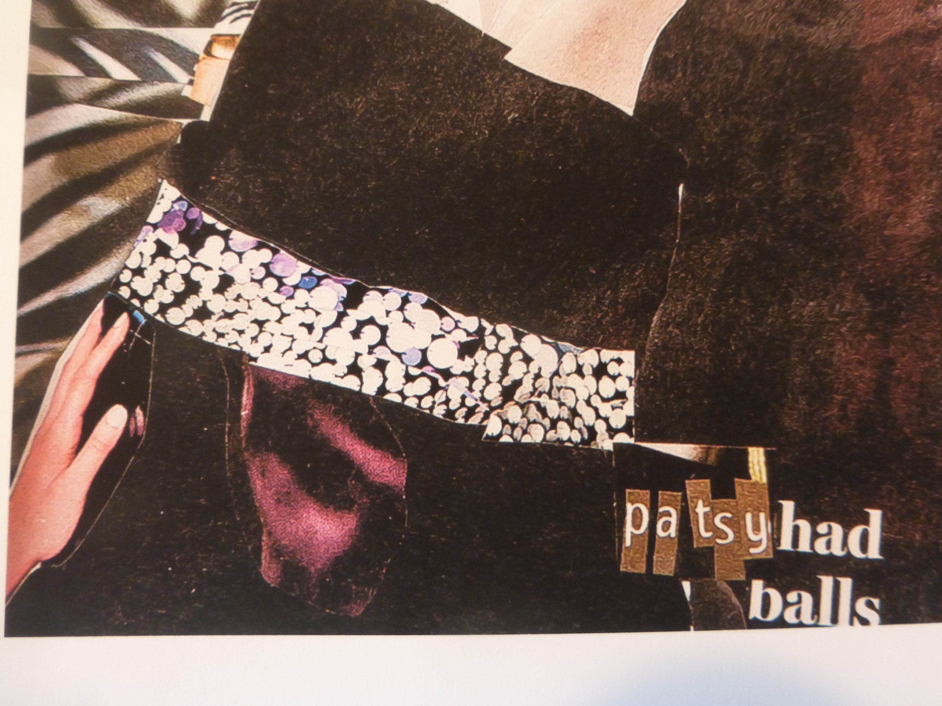 Patsy Stone Joanna Lumley Paper Collage Portrait. Limited Edition ...